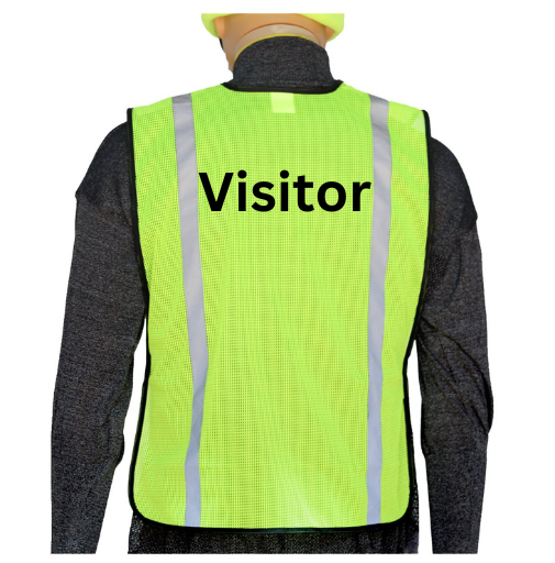 Visitor Hi-Vis Green Mesh Safety Vest - One Size Fits All – Inland ...