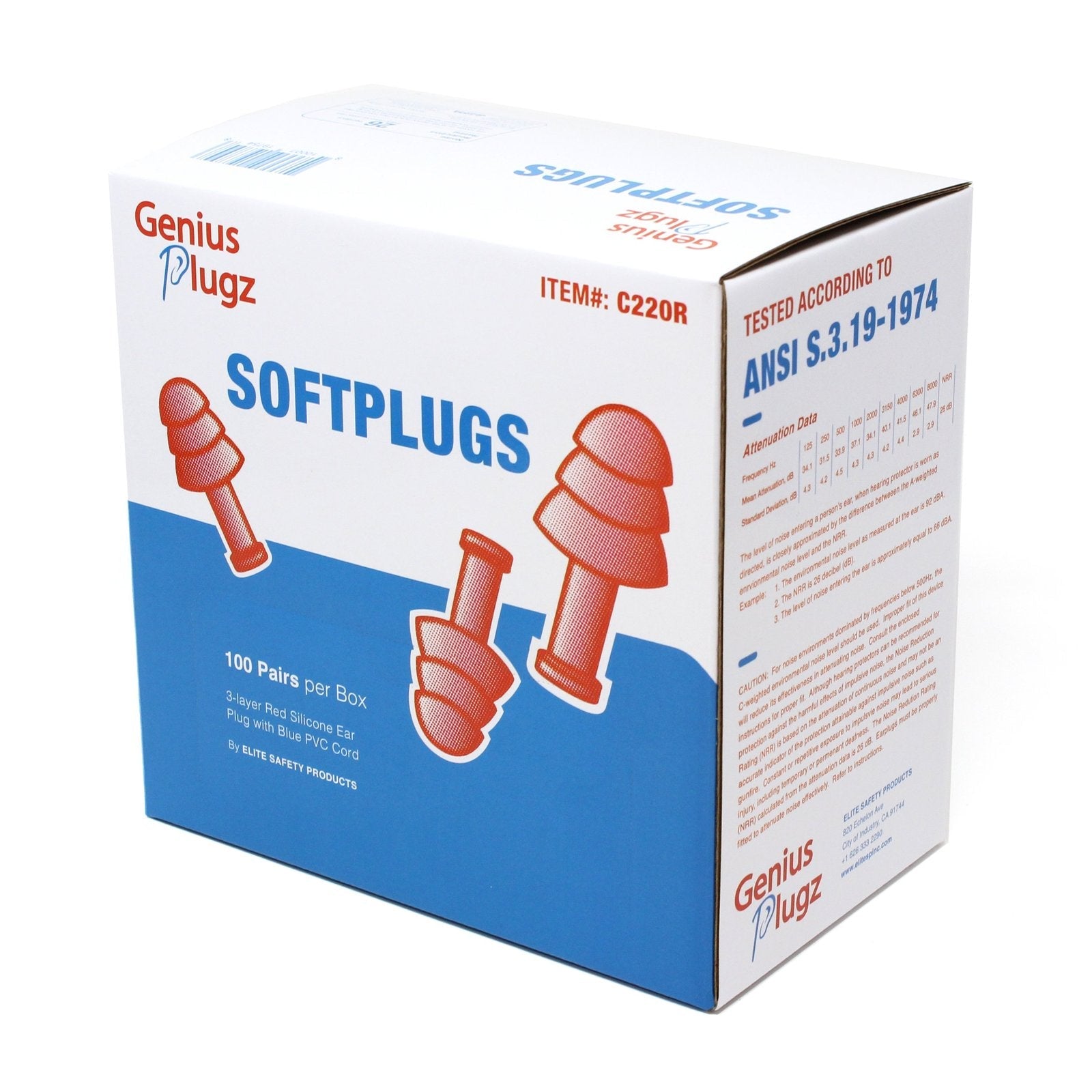 Corded 3-layer Red Silicone Ear Plug – Inland Empire Safety & Supply