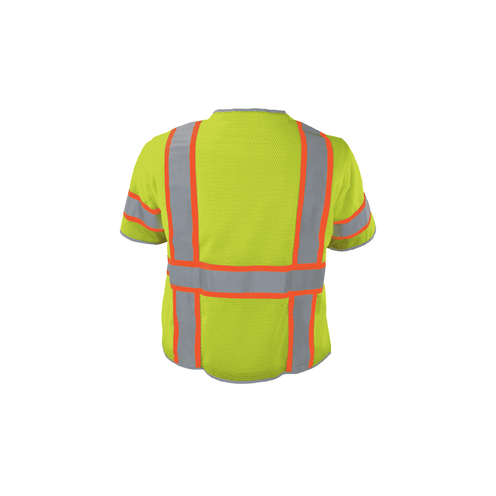 Class 3 Lime Polyester Mesh Zipper Closure Safety Vest (6 Pockets ...