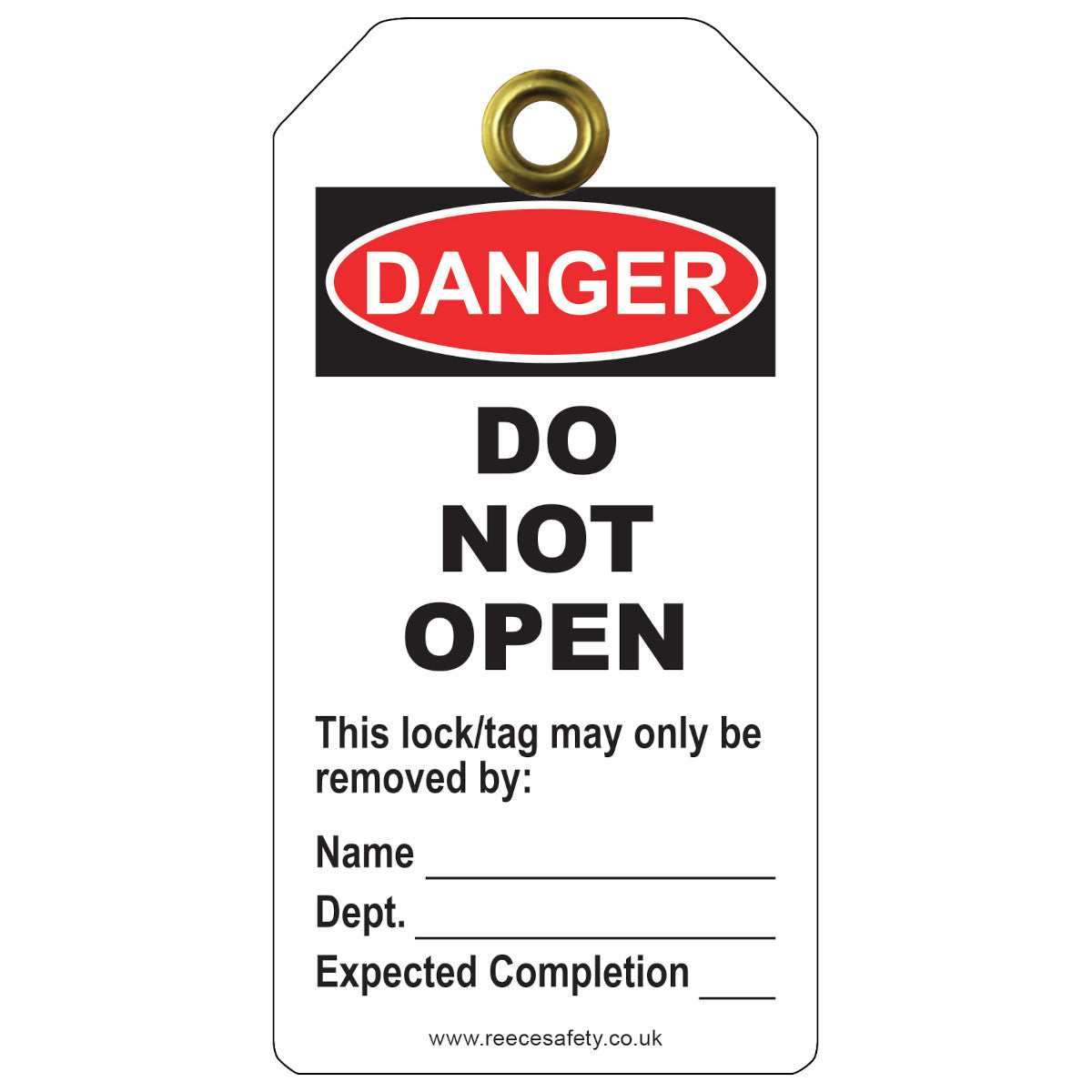 REECE Danger Do Not Open Tough Tag (Pack of 10) – Inland Empire Safety ...