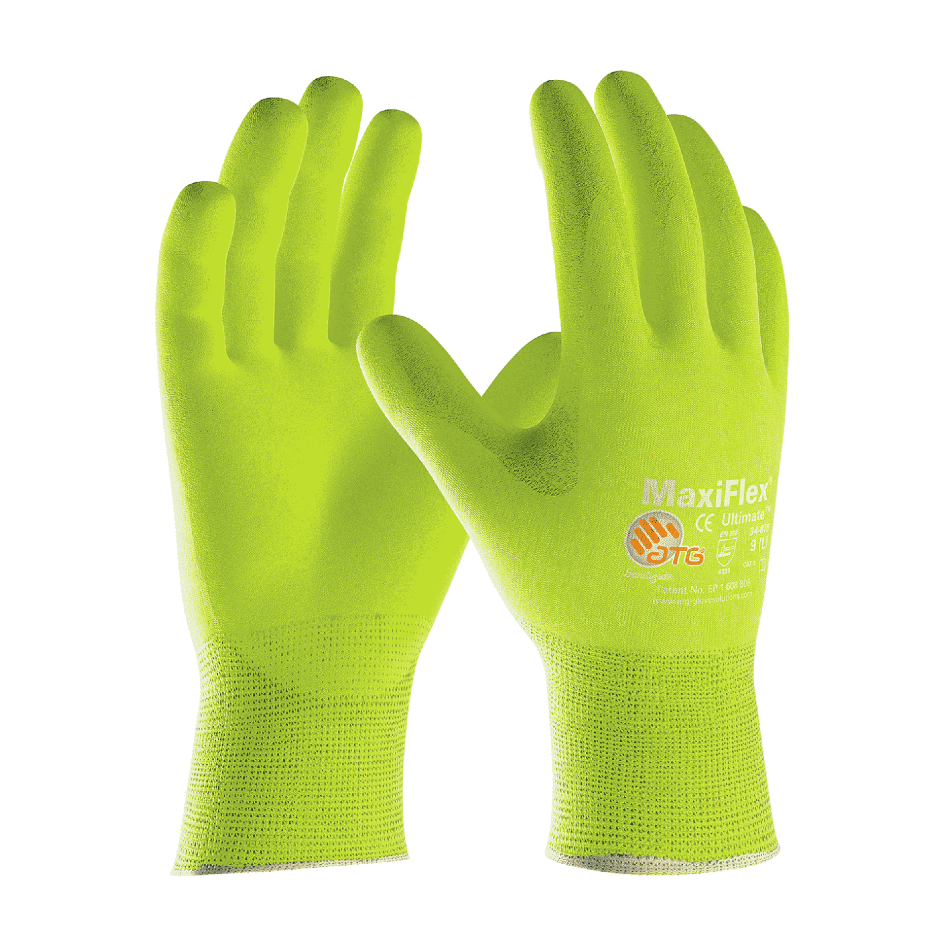12 Pairs - MaxiFlex Ultimate Glove – Hi-Vis Touchscreen Work Gloves fo ...